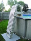 Confer 7200 Roll Guard A-Frame Above Ground Swimming Pool Ladder w ...