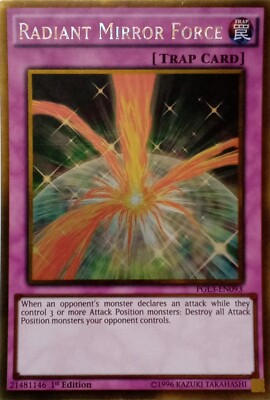 PGL3-EN093 RADIANT MIRROR FORCE GOLD RARE 1ST EDITION YuGiOh CARD | eBay UK