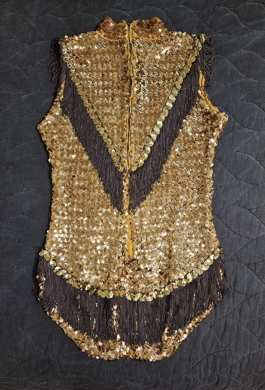 VTG sequin majorette baton twirler costume Prop Decor… - Gem