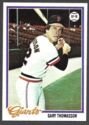 1978 TOPPS #648 Gary Thomasson SAN FRANCISCO GIANTS NM+ A | eBay