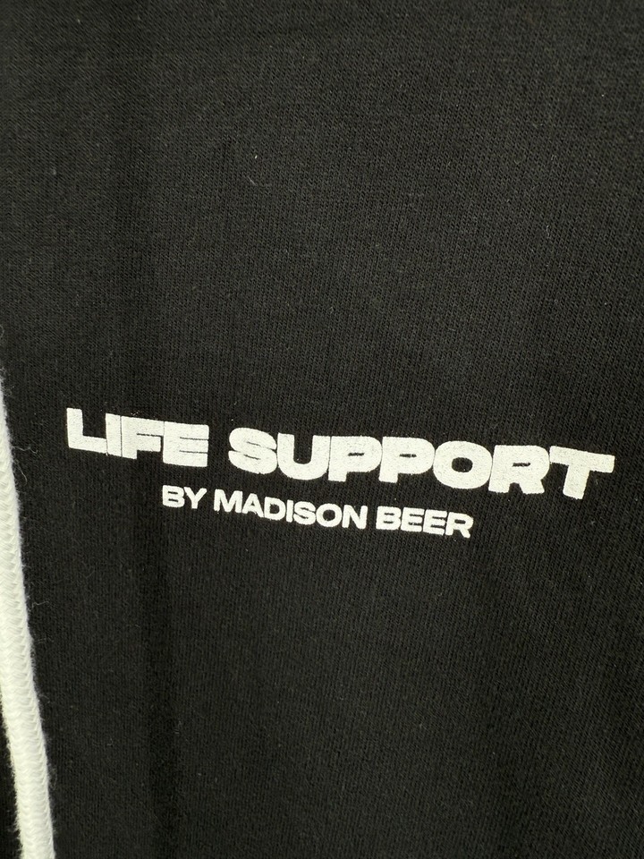 Madison Beer Life Support Tour Merch Sweatshirt Hoodie Black Size Large ...