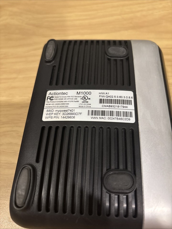 Qwset Actiontec M1000 Internet modem W Cords TESTED | eBay