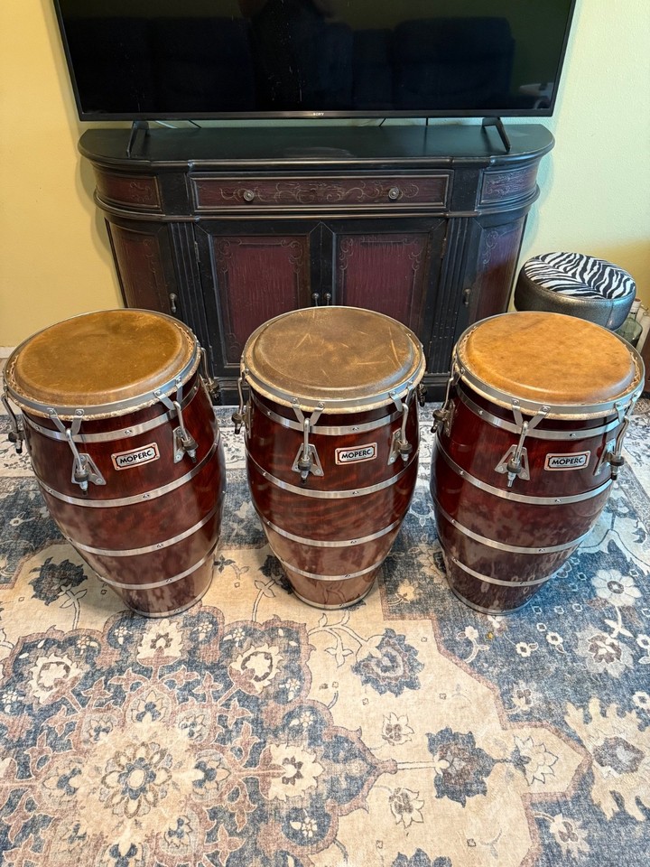 A set of 3 Moperc Conga Drums | eBay