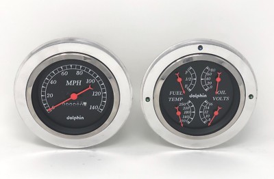 1954 Chevy Truck 5" Gauge Dash Panel Set Billet Insert Black 54 | eBay UK