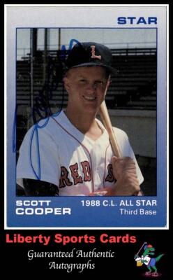 1988 Star Scott Cooper #5 Authentic Autographed Card Boston Red Sox | eBay