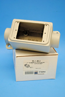 Appleton FDC-1-100-A Aluminum Single Gang Device Box with 1" Hubs | eBay