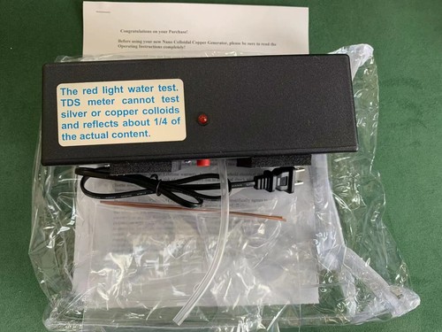 Nano Particle Colloidal Copper Generator 110/120 V 1 Quart 10 ppm 3 hrs ...