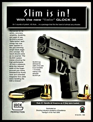 2000 GLOCK 36 .45 Pistol Photo AD Gun Advertising | eBay