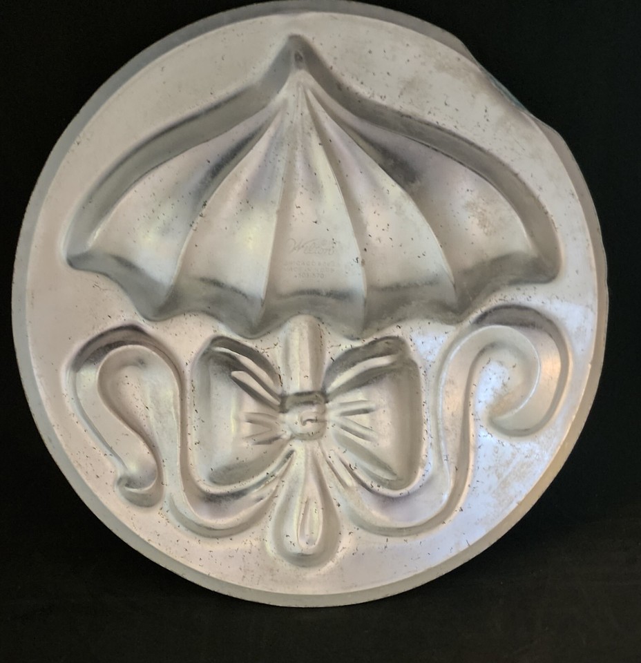 Umbrella w Bow Cake Pan 503570 Baby Shower 1970s 9 inch.shipped From U ...
