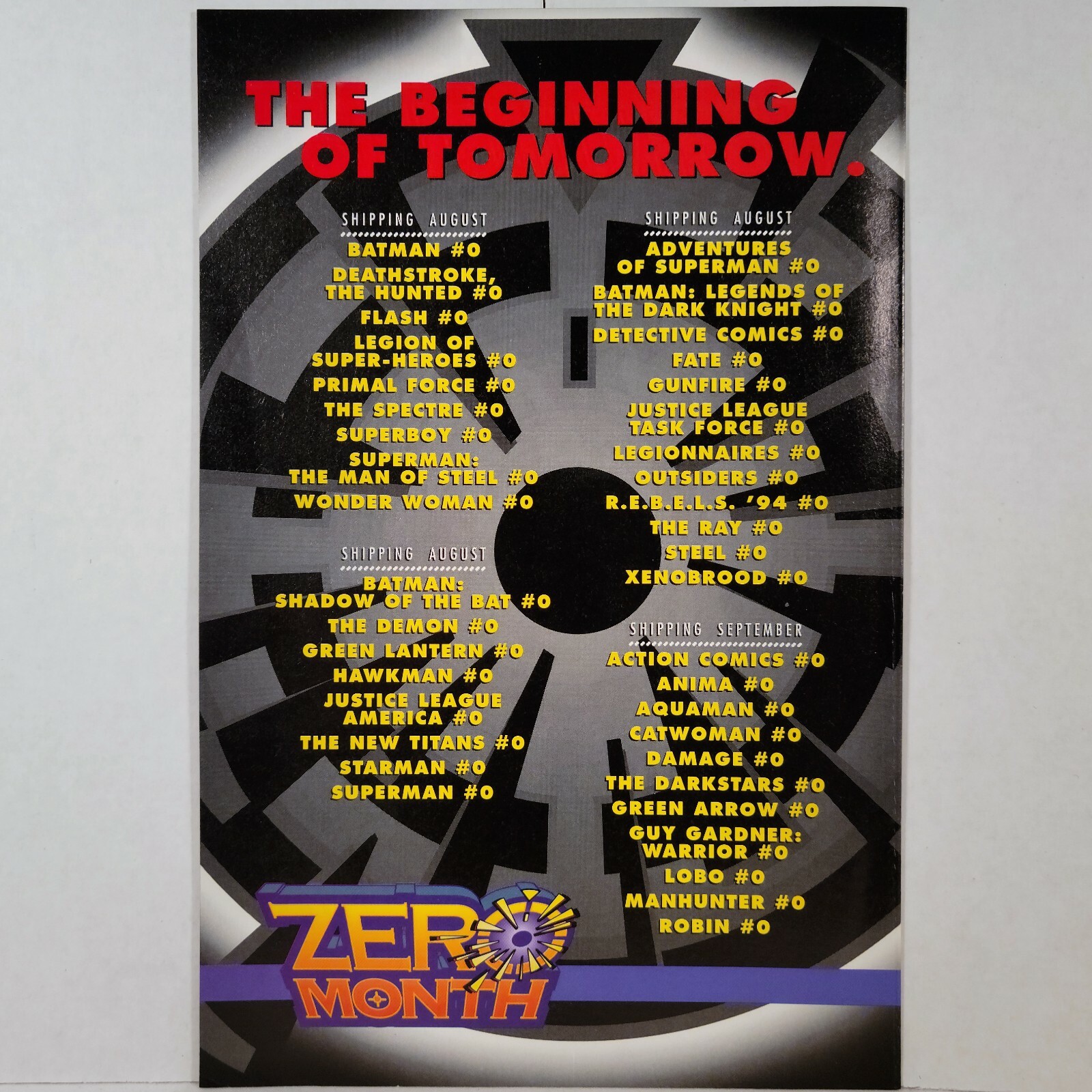Zero Month - Free Sample - DC Comics, Inc. - 1994 - Buy It Now! | eBay