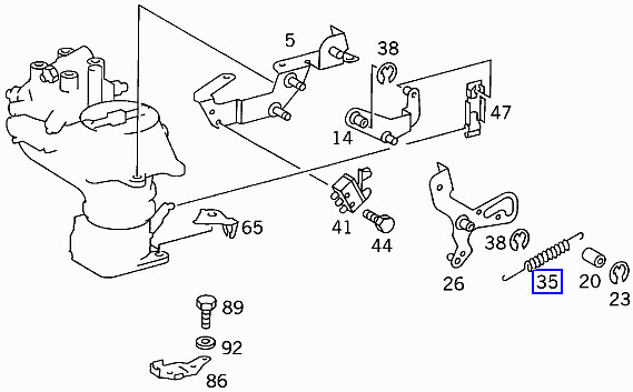 MERCEDES M102 Motor Drosselklappe Ventil Rückholfeder A1029930910 ...