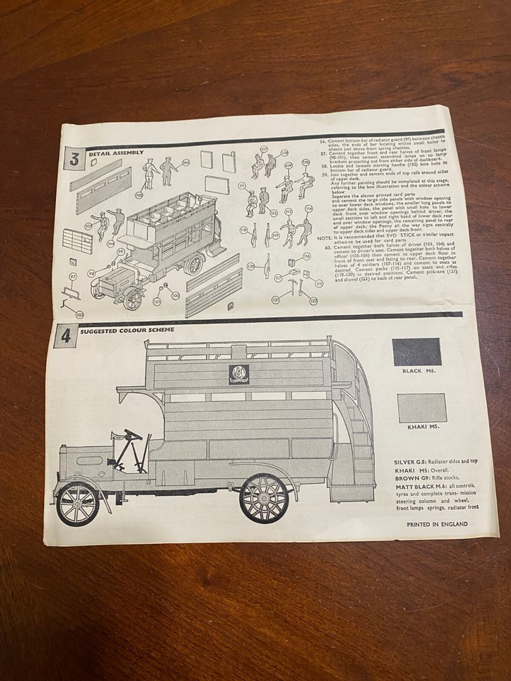 Airfix Red Stripe Vintage Model Kit 1914 Old Bill Bus, a few damaged or ...