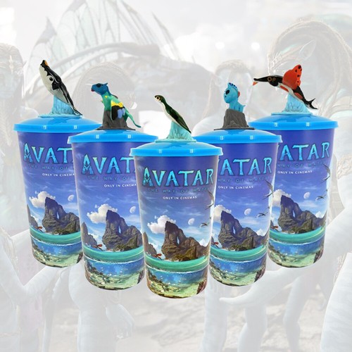 AVATAR Movie Cup with 5 Different Topper : Collectible Cinemas Set | eBay
