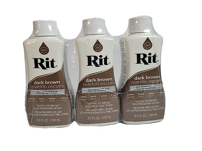SET OF 3 RIT 8oz Permanent Non-Toxic All Purpose Dye Dark Brown | eBay