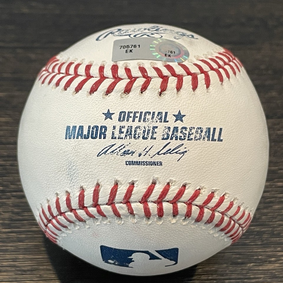 Authentic Pepper Johnson NY Giants Signed Autographed Auto Baseball MLB ...