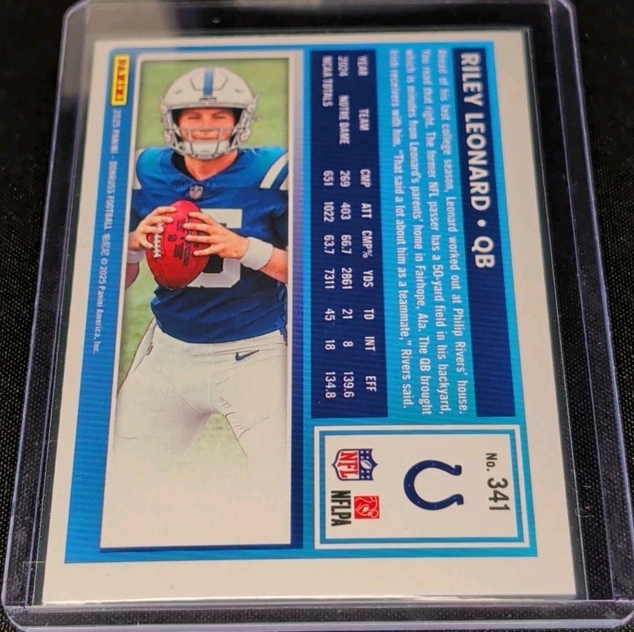 2025 Panini Donruss - Rated Rookie Riley Leonard #341 Press Proof Red ...