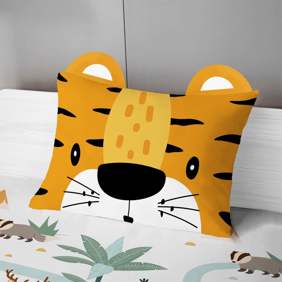 Cute Animal Fitted Sheets Twin Animal Sheets Set Girls Sheet Set Lion ...