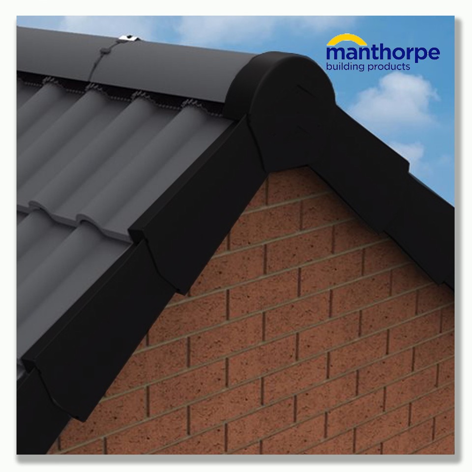 DRY VERGE | MANTHORPE | GABLE APEX ROOF TILE CAPS | RIDGE TILES | eBay UK