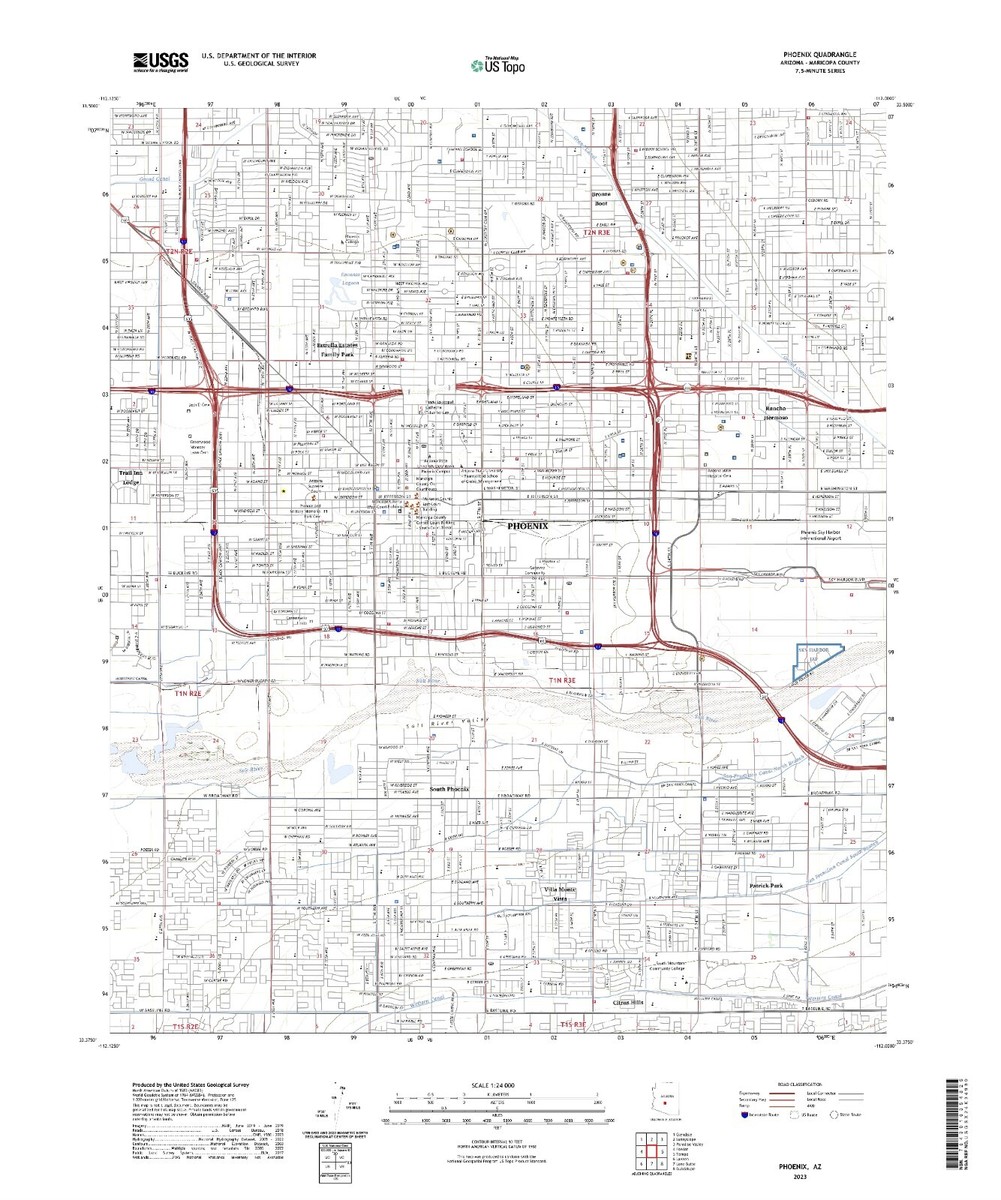 Printable Map Of Phoenix Map Of Phoenix With Neighborhoods, Streets,