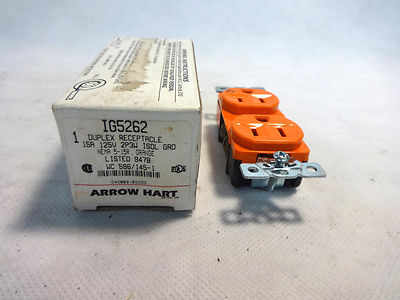 NEW ARROW HART IG5262 15 AMP 125V DUPLEX RECEPTACLE | eBay