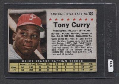 1961 Post #120 Tony Curry (Phillies) (BF16) (Box) Vg-Ex (Flat Rate Ship ...