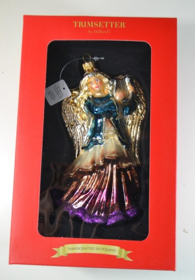 NIB TRIMSETTER CHRISTMAS TREE HANGING SPARKLY ANGEL ORNAMENT DECORATION ...