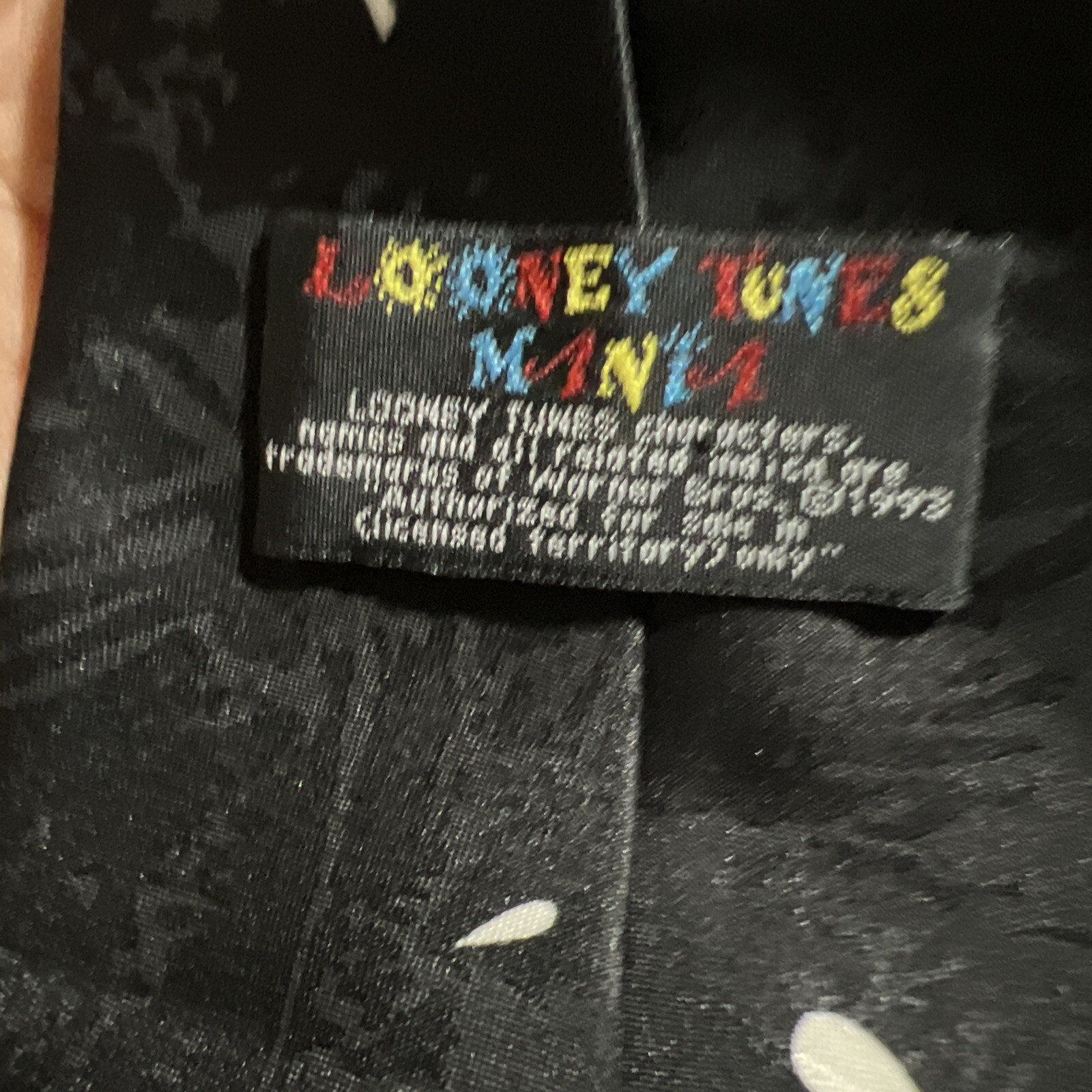 Looney Tunes Tie DAFFY DUCK the Dark SPOOKY EYES Blac… - Gem