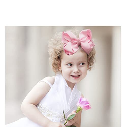 18 Colors Double Layer 5.5Inch Big Bows Grosgrain Ribbon Hair Bows ...