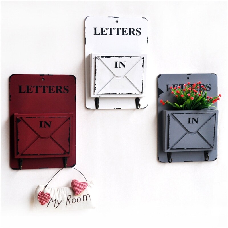 for Creative Retro Envelope Sundries Shelf Multifunction Keys Holder ...