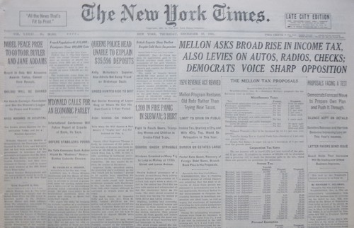 12-1931 December 10 NOBEL PEACE PRIZE TO GO TO DR. BUTLER AND JANE ...