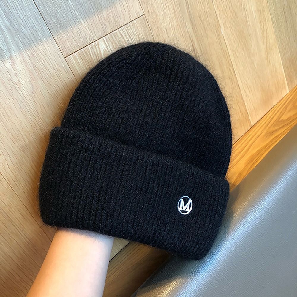 Winter Warm Pullover Cap Letter Printing Knitted Hat Women Girls Maiden ...