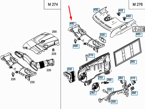New MB GLK X204 GLK350 Front Cold Air Intake Fan Shroud A2045000355 OEM ...