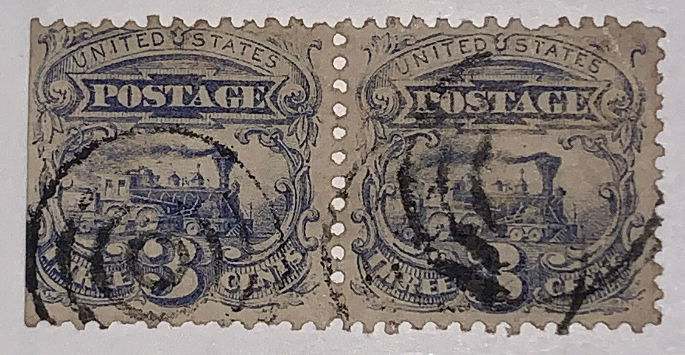TRAVELSTAMPS: 1869 US Stamps Scott # 114, Locomotive, 3 cent The 1869 ...