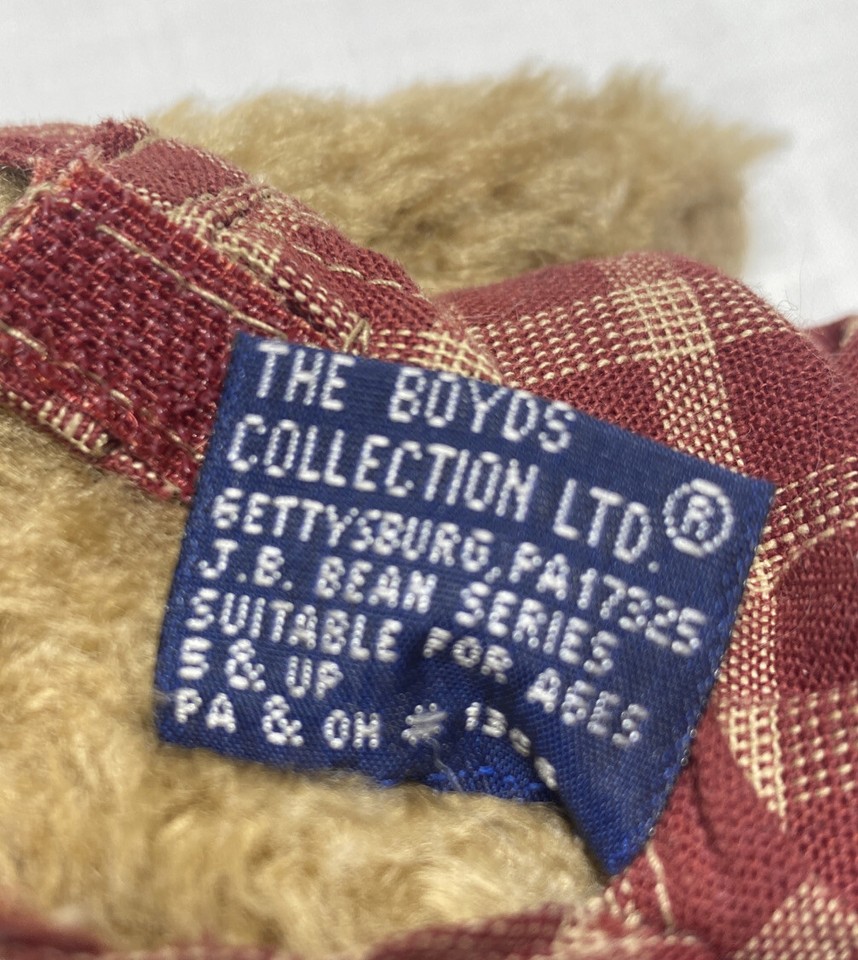 6" The Boyds Collection 1985-97 J. B. Bean Series #1364 jointed Teddy ...