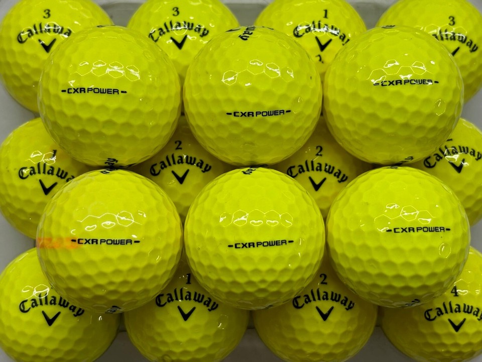 CALLAWAY CXR POWER YELLOW GOLF BALLS PEARL/GRADE A LAKE BALLS 24 PACK ...
