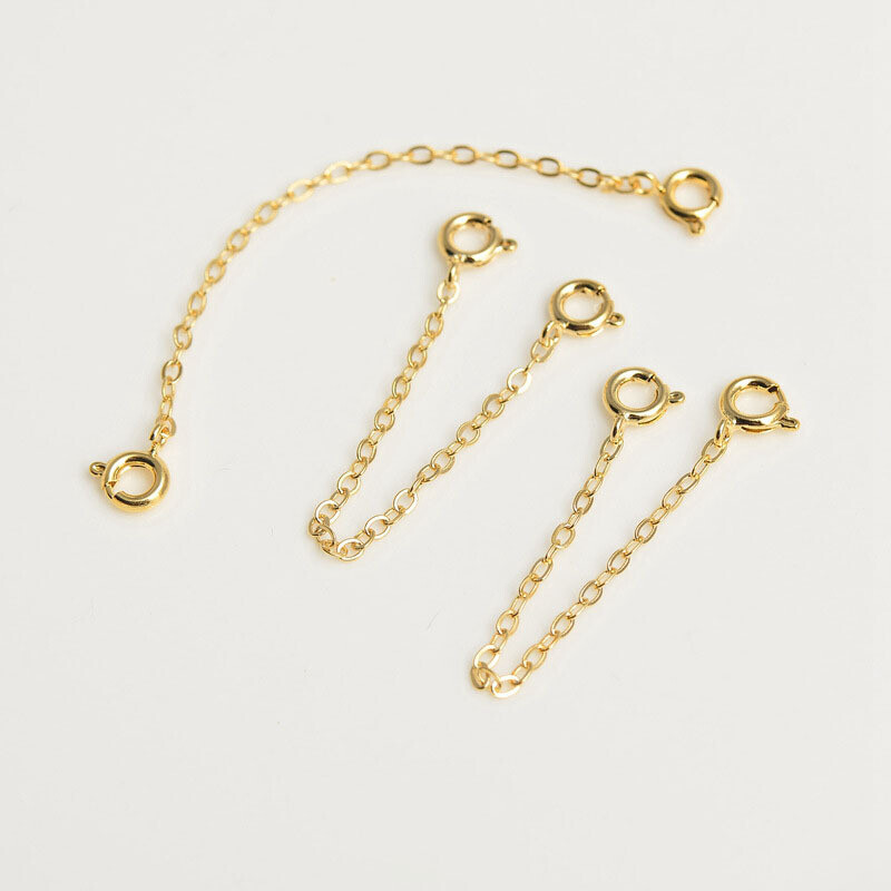 9ct Strong Extender Safety Chain Bracelet Necklace Connecting Ring ...