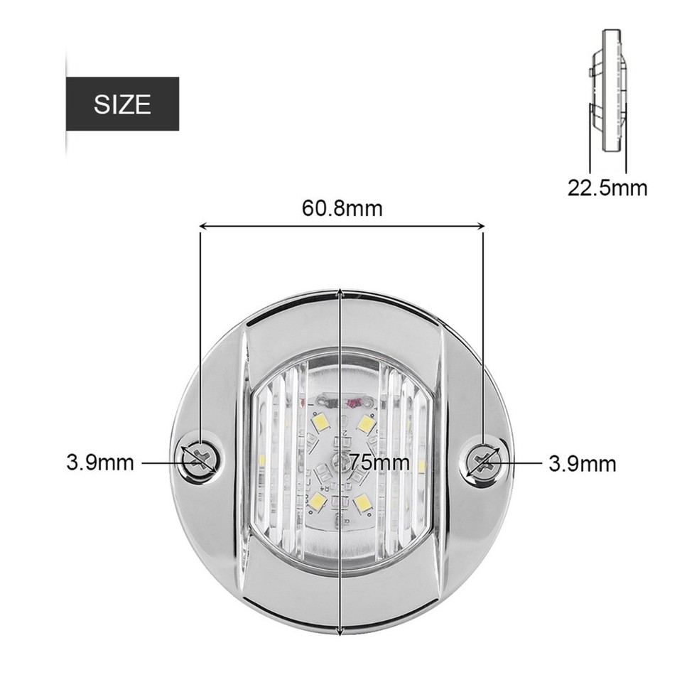 304 Stainless Steel Housing Transom Light 12V Stern Light Stern ...