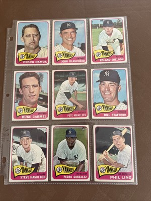 1965 Topps New York Yankees 9 Card Lot VG/EX | eBay