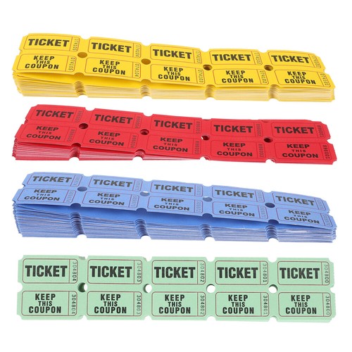 800Pcs Party Game Supply Paper Coupon Tickets Portable Raffle Tickets ...