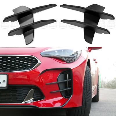 Devil's Claws Kia Stinger Front Bumper Canards Matte Black | Left | 2 ...