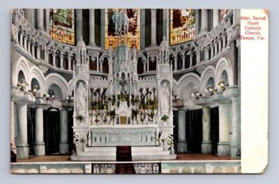 ALTAR SACRED HEART CATHOLIC CHURCH TAMPA FLORIDA POSTCARD 1911 | eBay