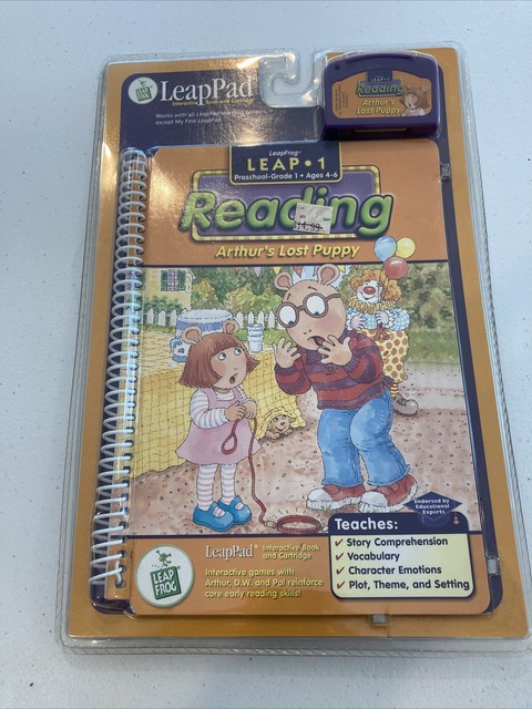 LeapFrog LeapPad Leap 1 Reading Arthur's Lost Puppy Book & Cart ...