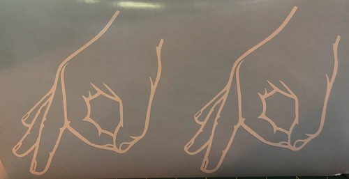 (2x) You Looked Circle Hand Game Decal Jdm Euro Stance Sticker Funny ...
