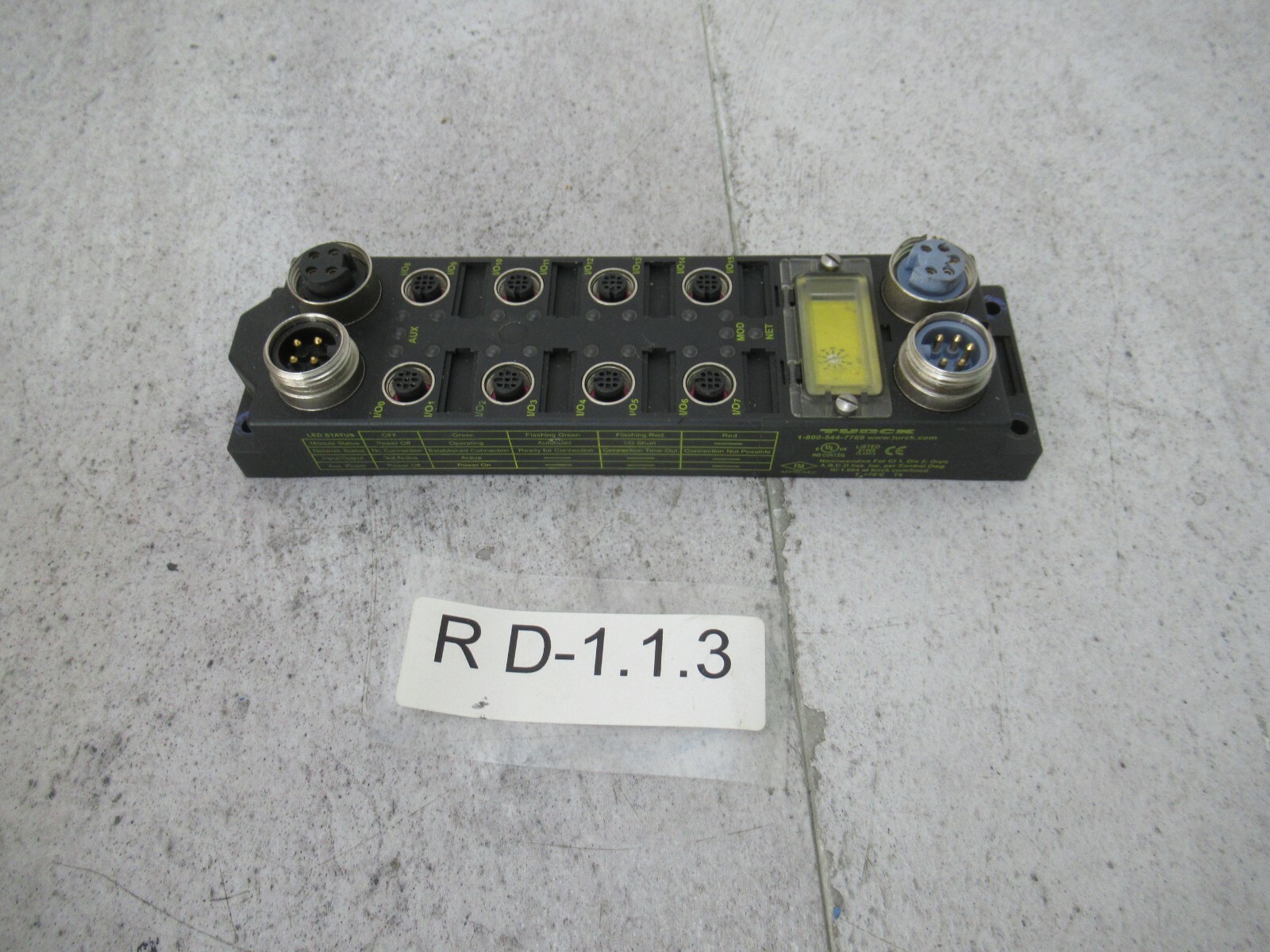 Turck 1-800-544-7769 Module De Connexion Interface 16In Ou Out Station ...