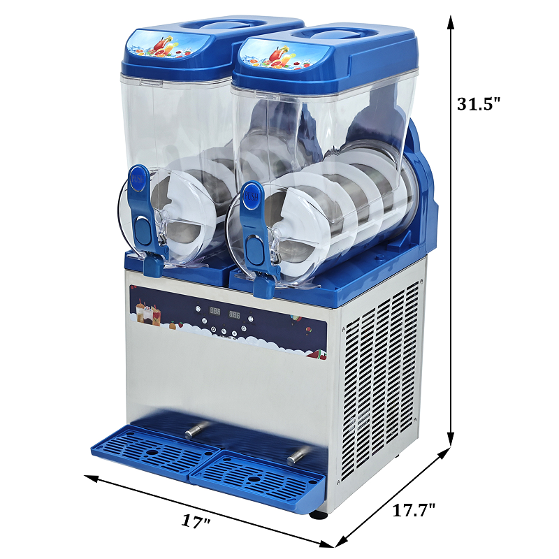 Commercial Slush Machine 2 Tanks 30L Frozen Drink Slushy Margarita ...