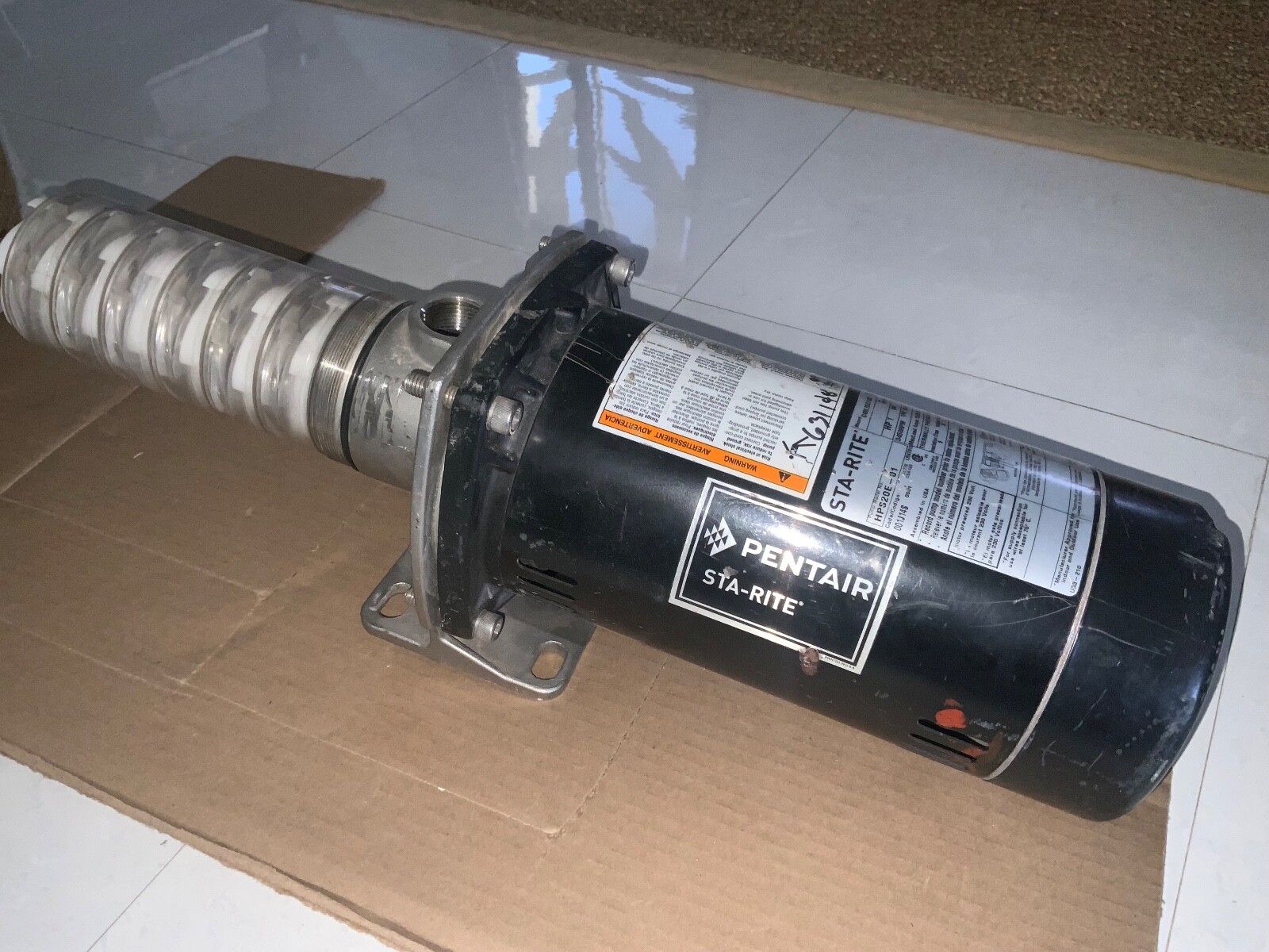PENTAIR STA-RITE HPS20E MOTOR JET PUMP C48L2EC11C3 WORKING CONDITION ...
