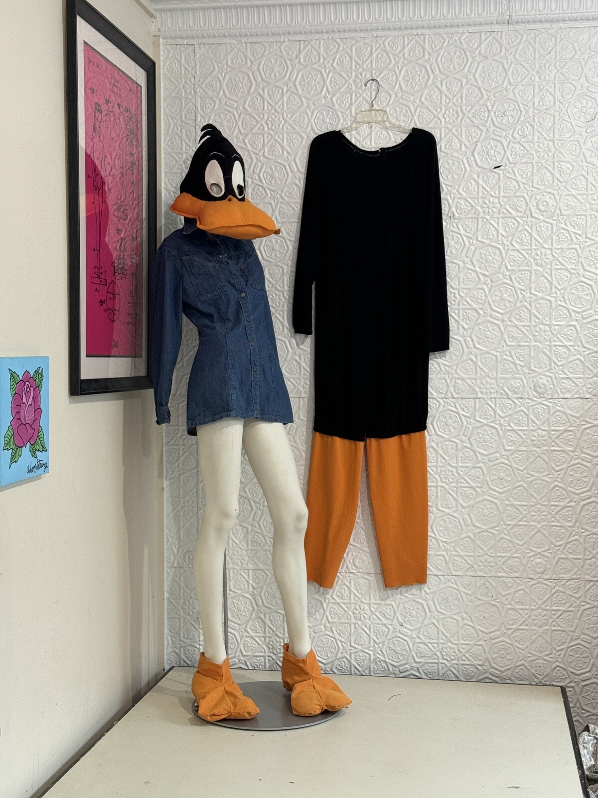 Vintage Daffy Duck Costume-Handmade-adult-Loony Toons… - Gem