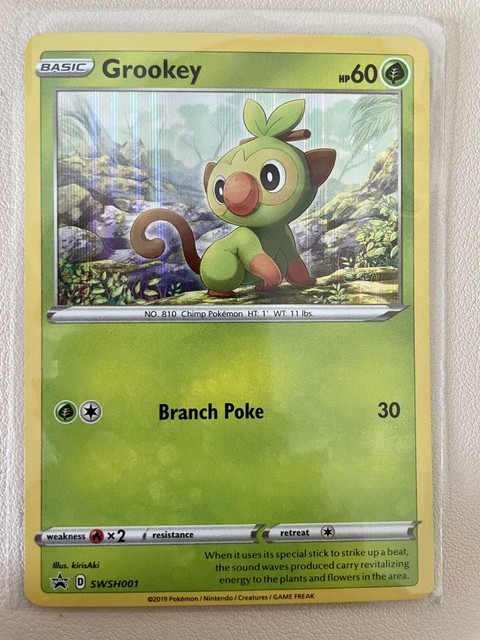 Pokémon TCG Grookey SWSH Black Star Promos SWSH001 Holo Promo for sale ...