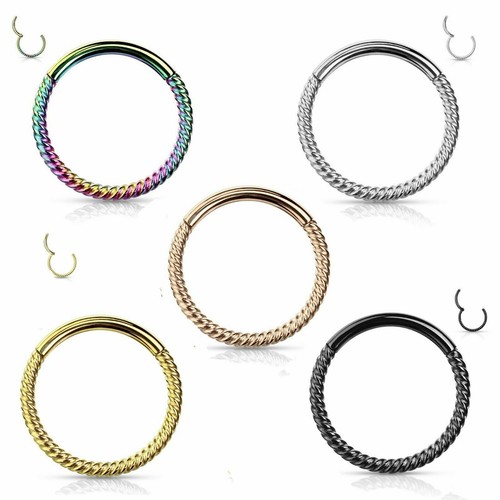 ⭐6–12 Mm Nasenring Mit Drehsteg Septum-Reifen 16G-Chirurgenstahl ...