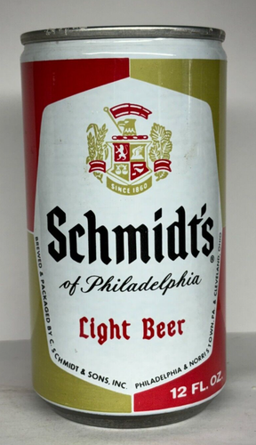 Schmidt's Light 12 oz. Drawn Steel Beer Can | eBay